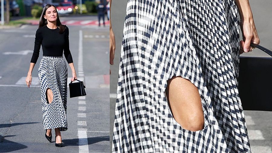Un agujero en la falda de la reina Letizia, la atrevida apuesta que ...