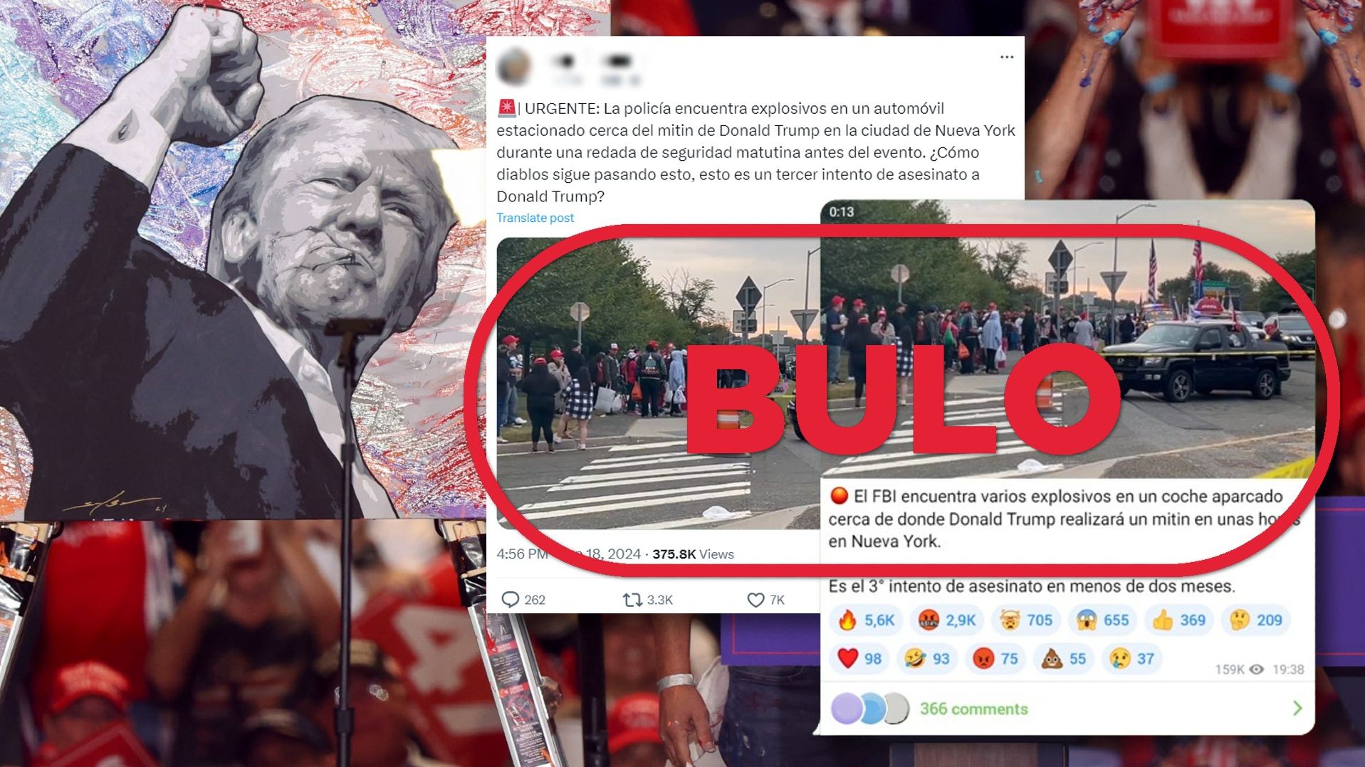 No hubo explosivos cerca del mitin de Trump en Nueva York