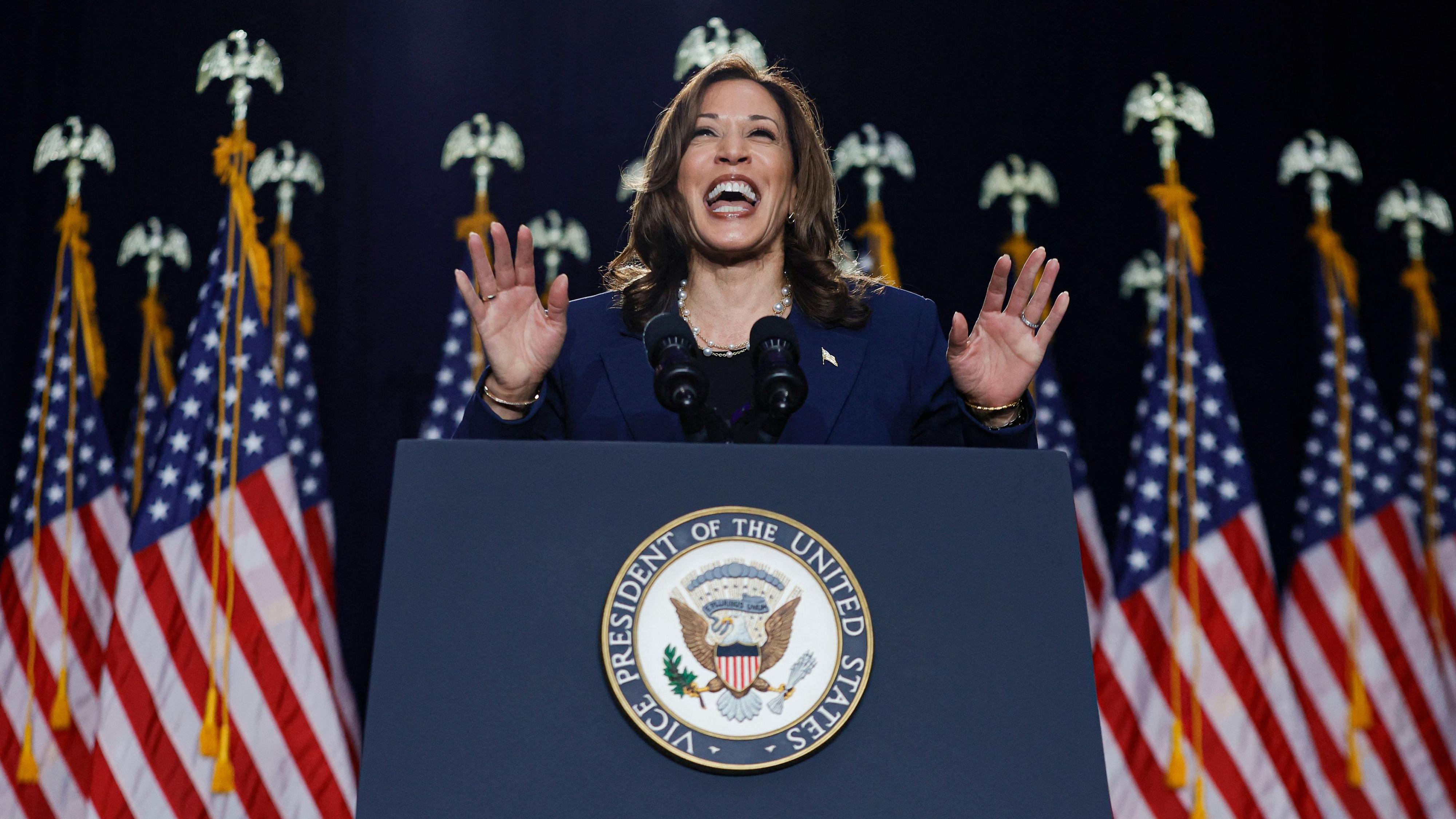 La estrategia de Harris con tres meses "para crear una figura presidencial"