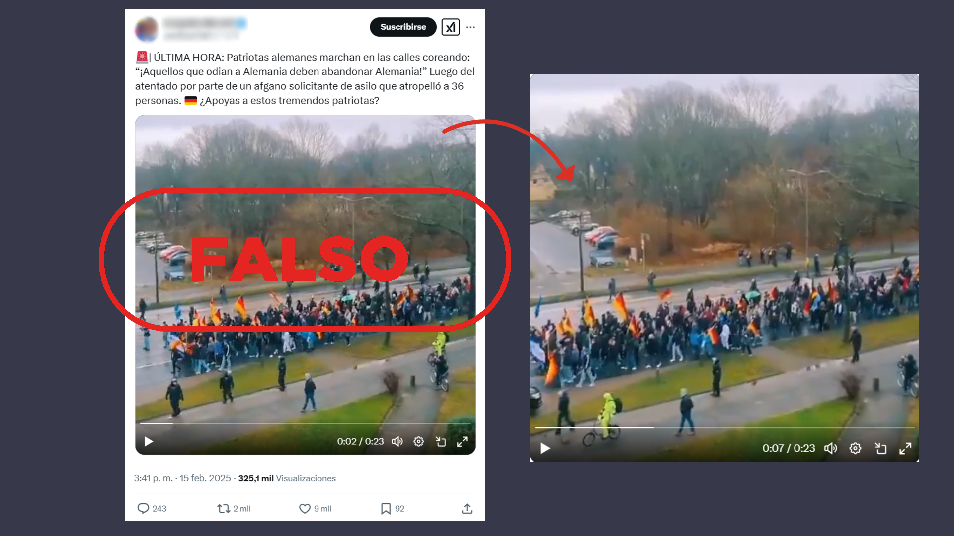 No es una protesta actual tras el atropello múltiple en Múnich