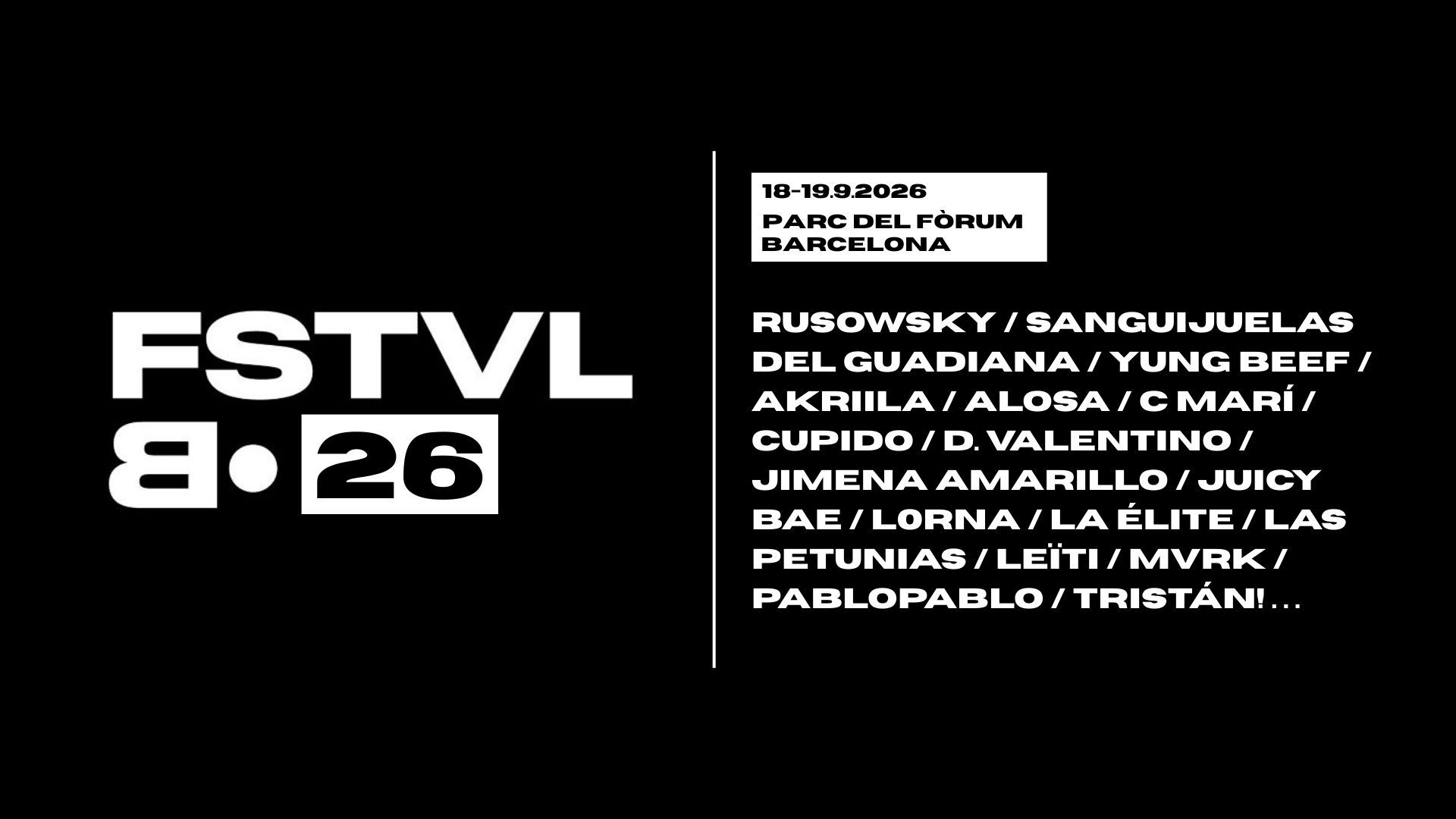 El Festival·B 2026 revela els primers artistes confirmats