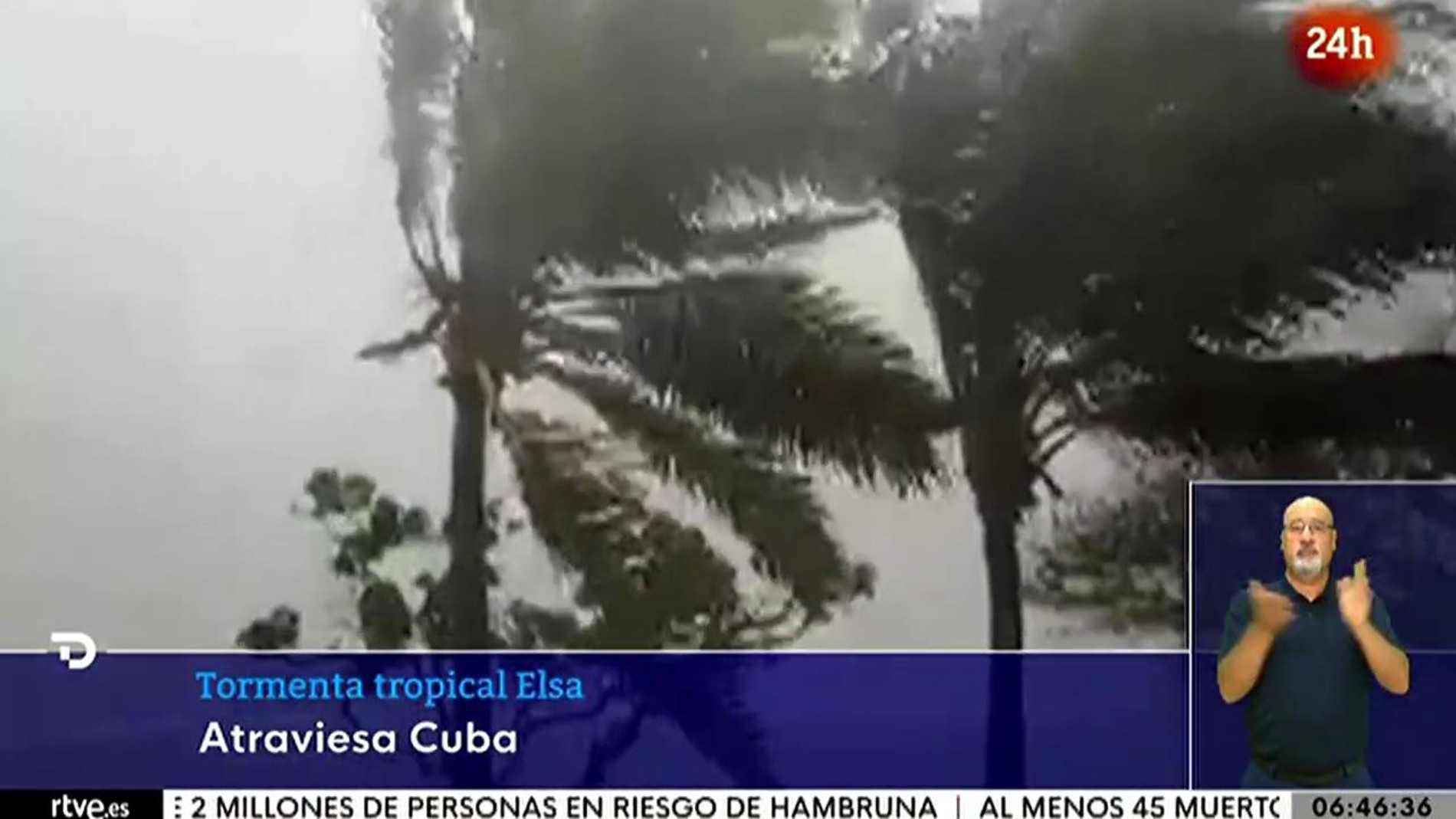 La tormenta tropical Elsa avanza hacia el centro de Cuba tras su paso ...
