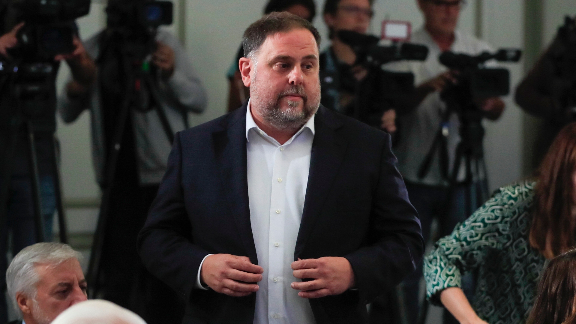 Junqueras relativiza la pitada en la manifestación: "Fueron solo 4 o 5"