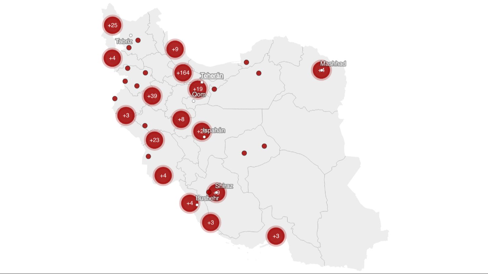 Mapas e imágenes del conflicto entre Israel e Irán