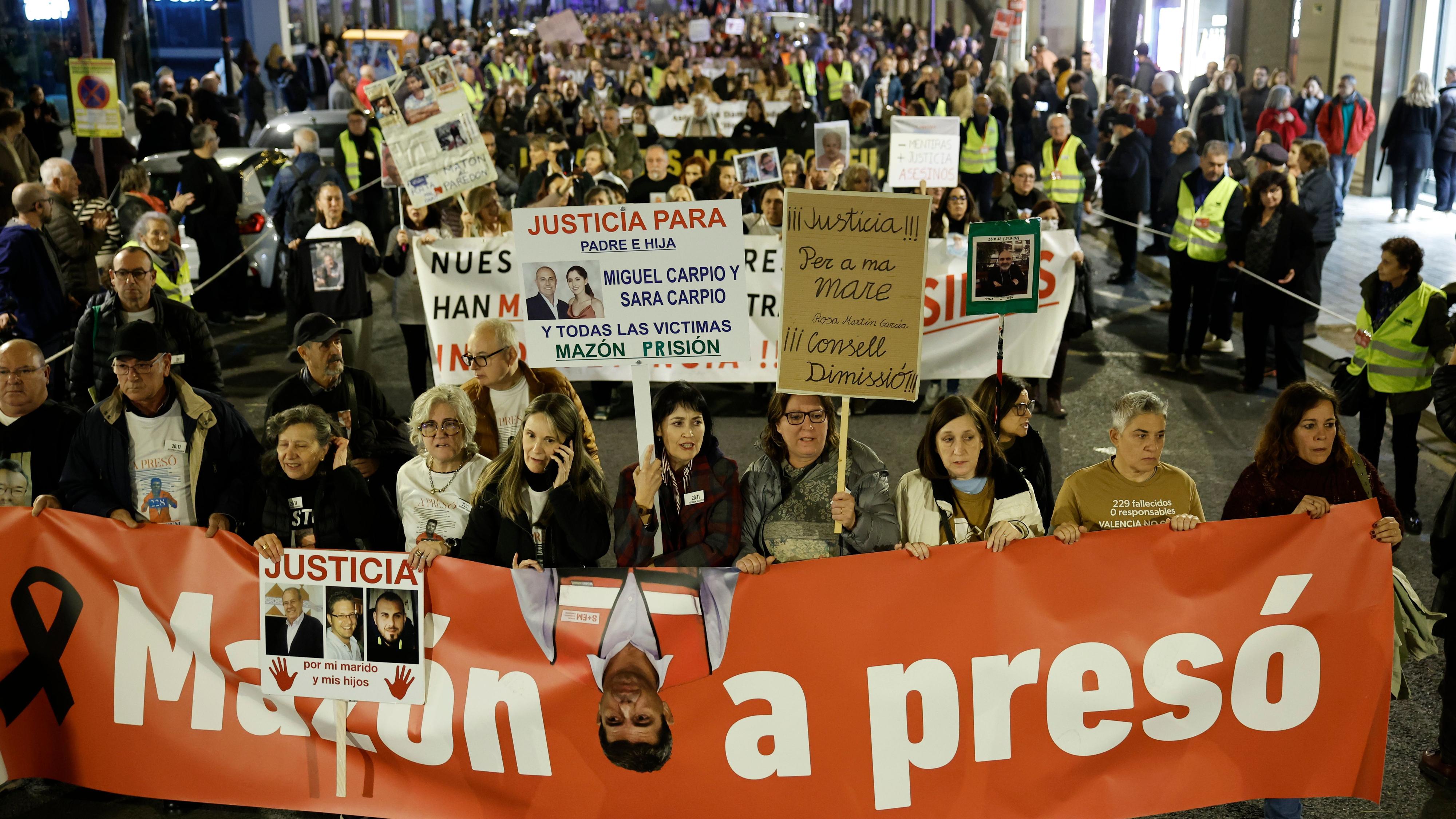 Nueva manifestación en Valencia por la dana y contra Mazón