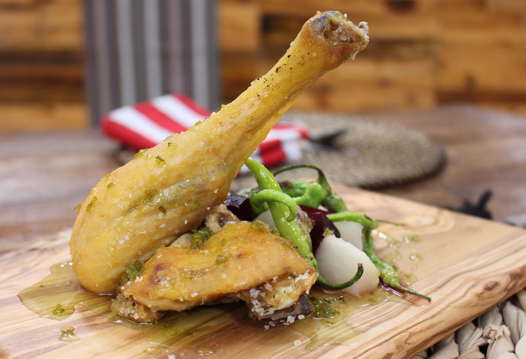 Pita pinta a la sal con salsa agridulce de piparras l RTVE