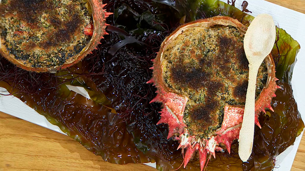 Receta de centollo gratinado