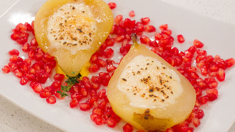 Receta de Peras rellenas de arroz caramelizado | RTVE.es