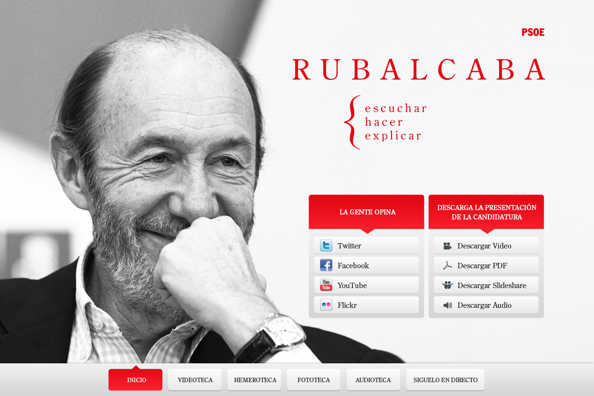 Rubalcaba se presentará con el lema "Escuchar, hacer y explicar"