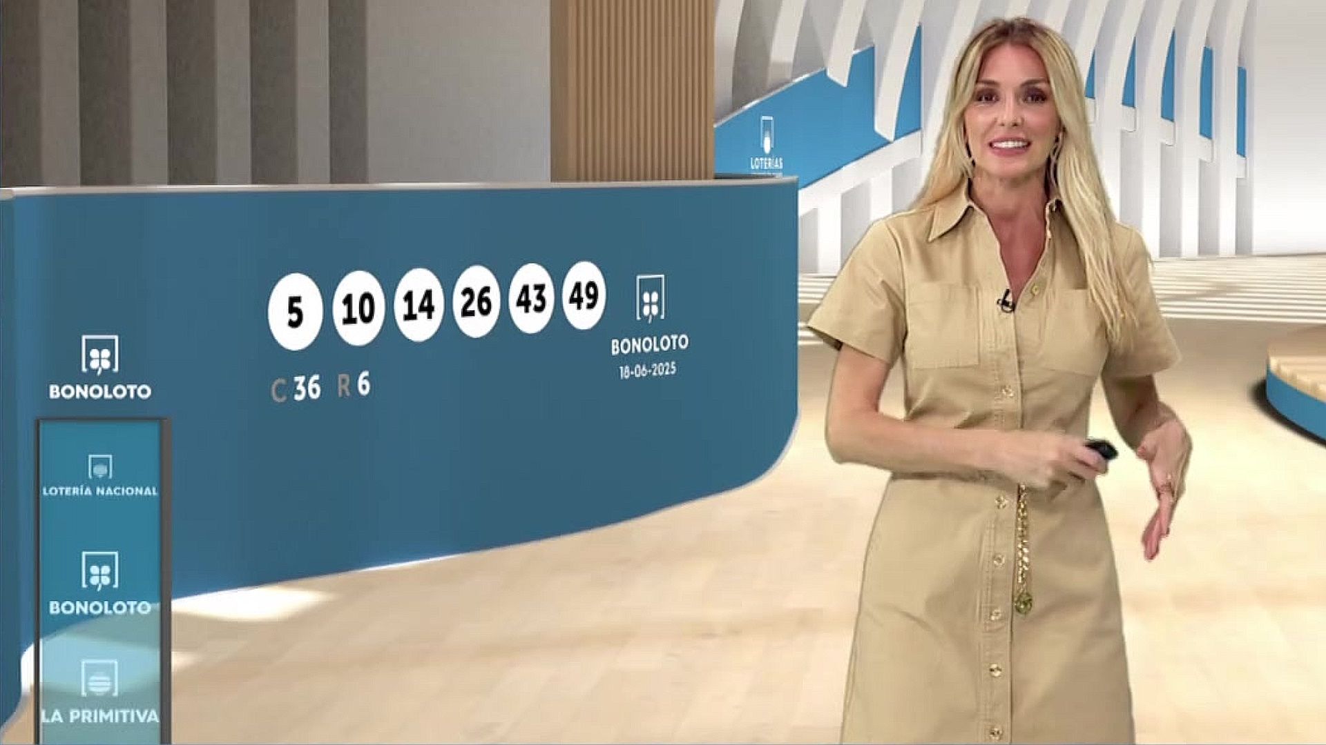 Sorteo Bonoloto 18 junio 2025 - Loterías en RTVE.es