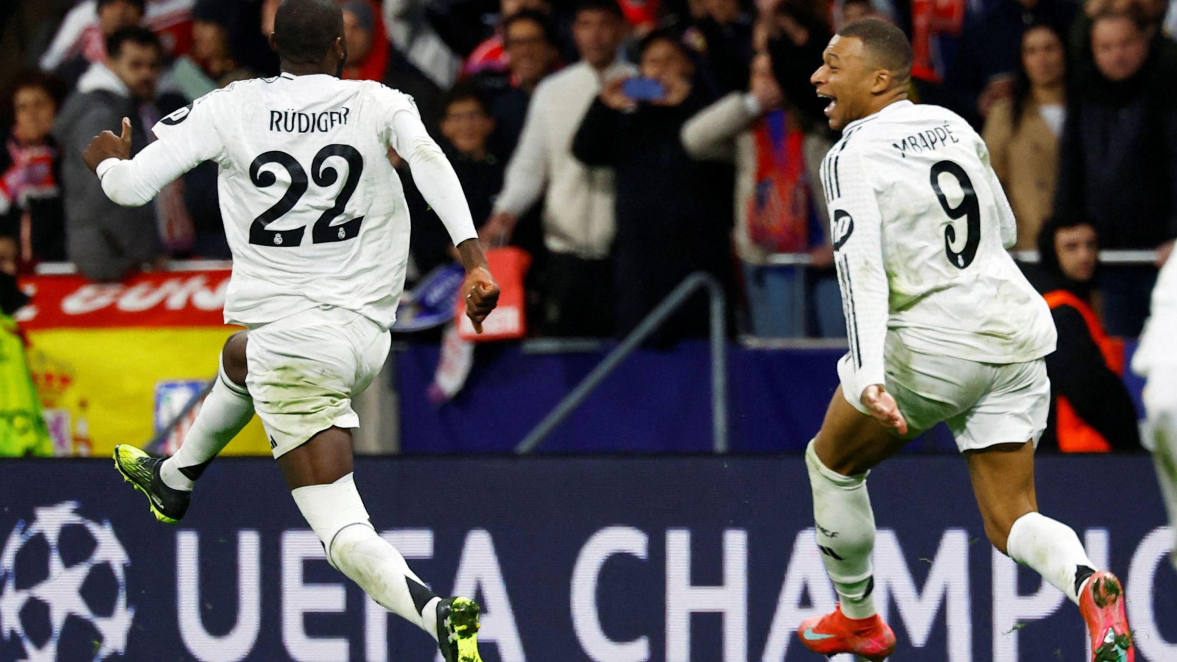 Atlético Madrid - Real Madrid, UEFA: sanciones Rudiger y Mbappé